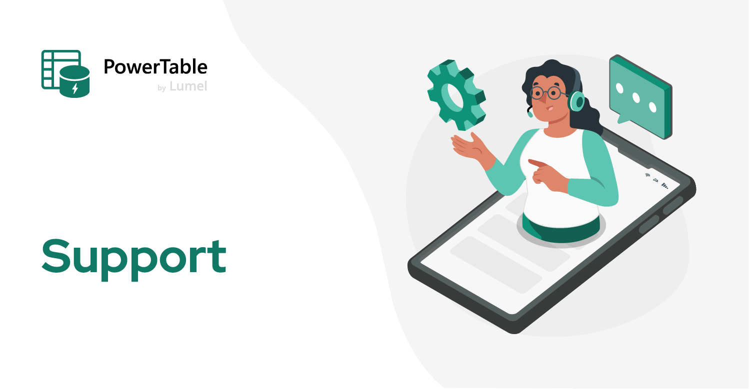 PowerTable Support Plans